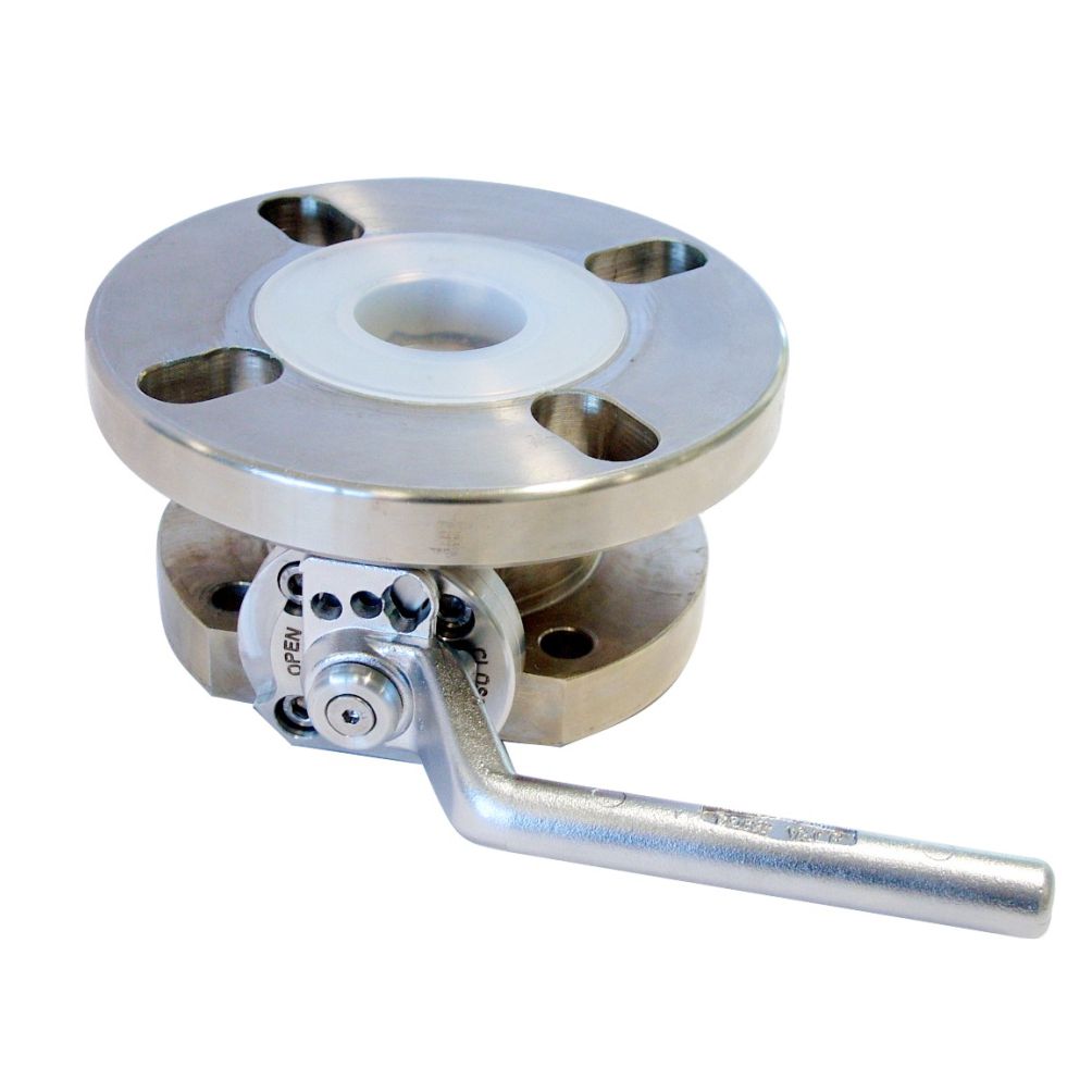 Fort Vale25mm PFA Lined Reduced Bore Flanged Airline Ball Valve - Fort Vale