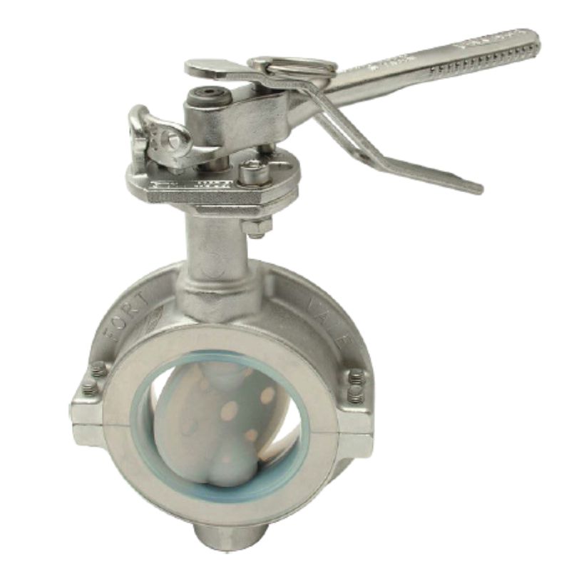 Fort Vale3" Clamped Butterfly Valve - PFA Lined - Fort Vale